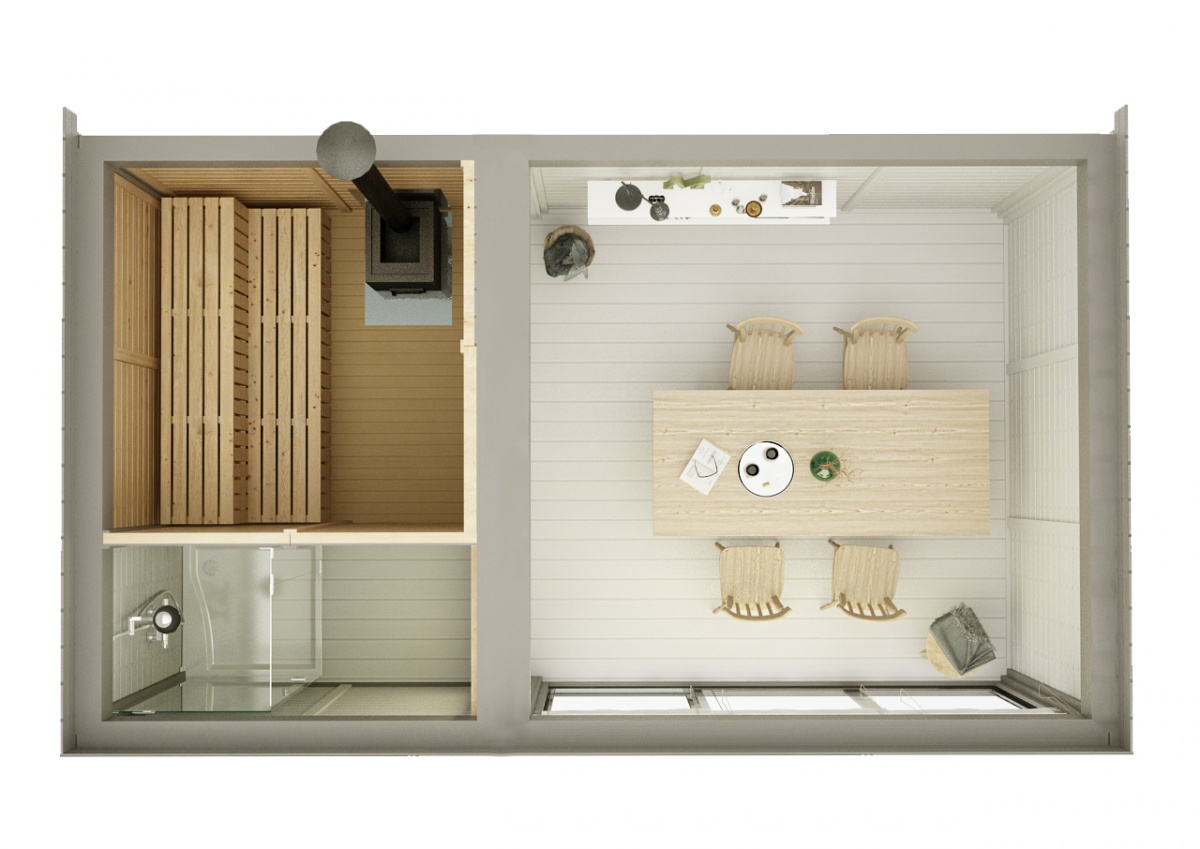 Modulær badstue 3x5m – Products